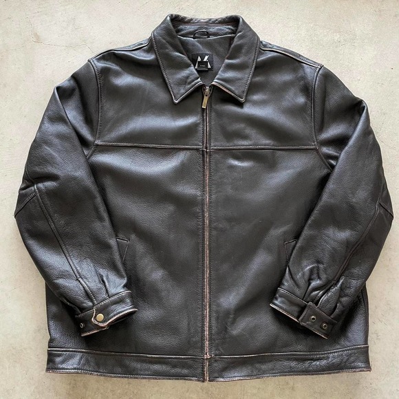 American Vintage | Jackets & Coats | Vintage 9s Chocolate Brown Leather ...